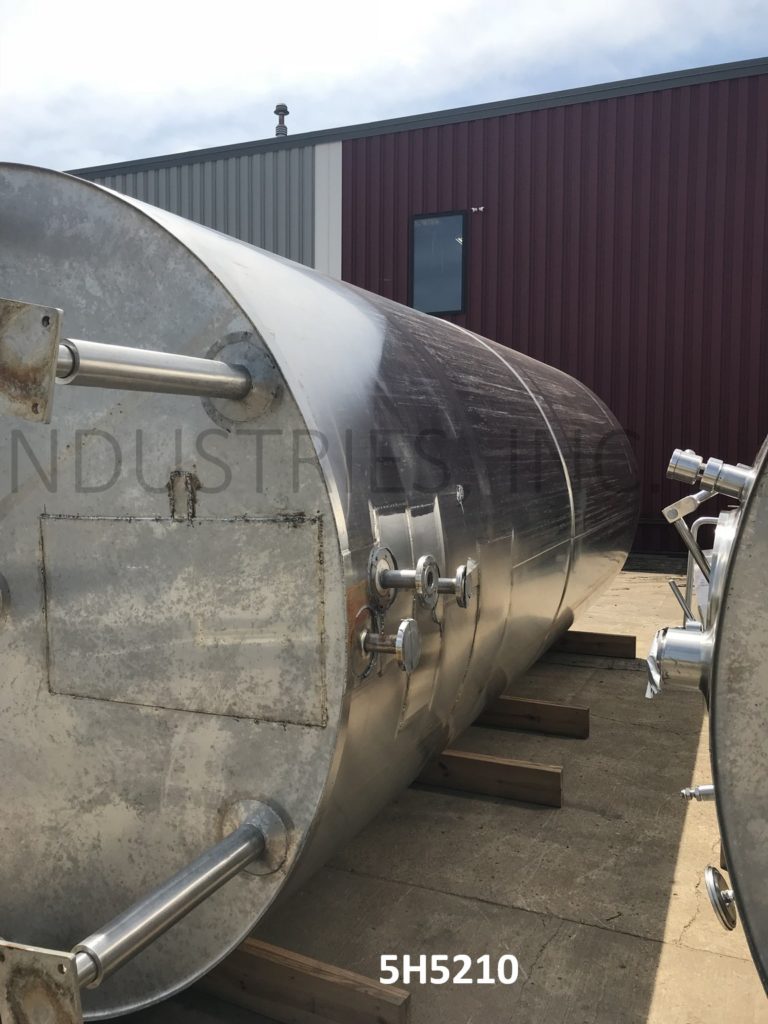 Used Stainless Steel, Single Wall Vertical Silo Tanks